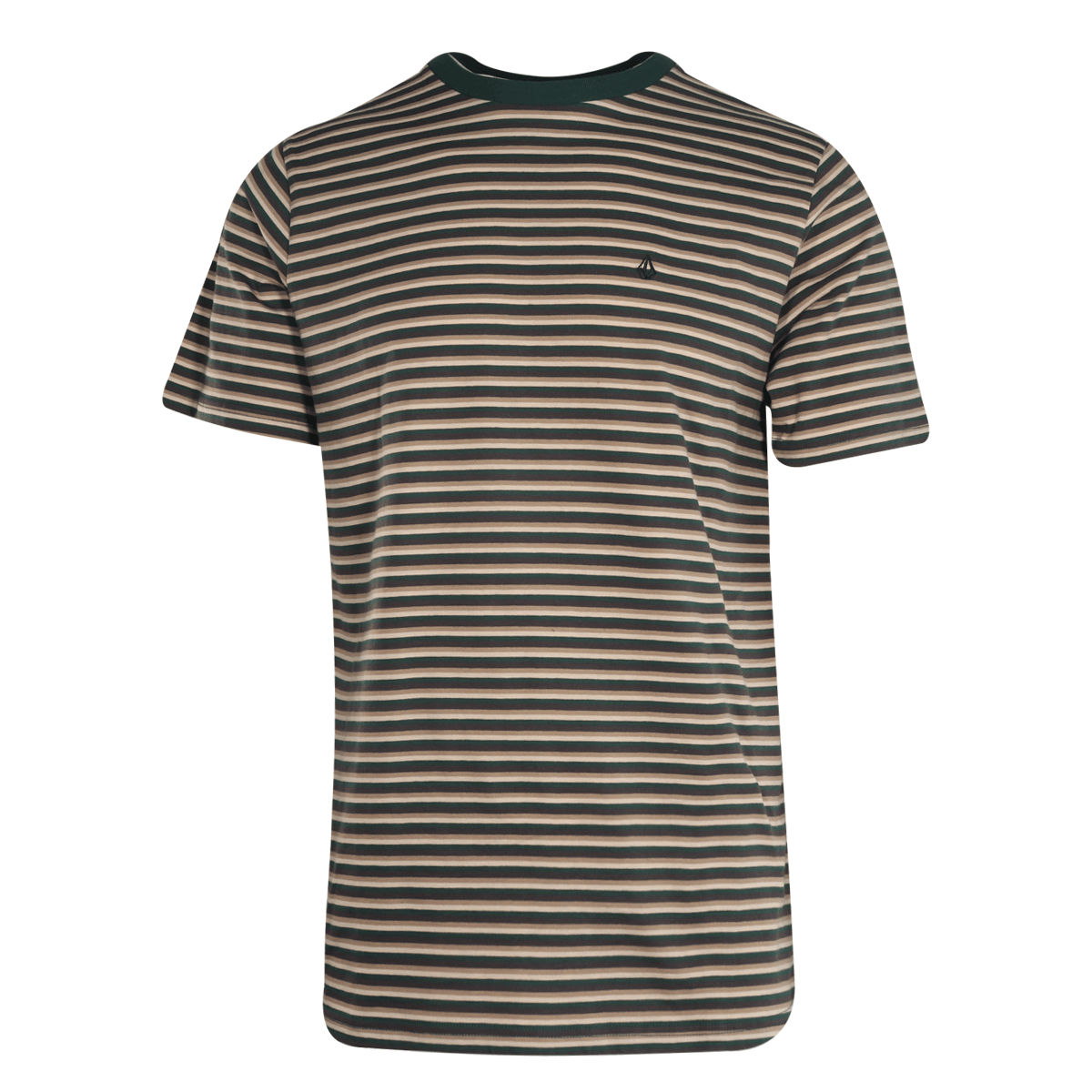 Volcom Men's T-Shirt Trekking Green Striped S/S Tee (S36) – Spotted ...