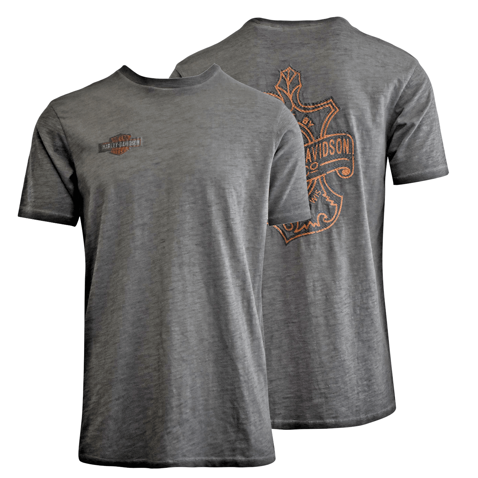 Branded Men's T-Shirt Heather Sheen Logo Embroidery Right Chest (S80 ...